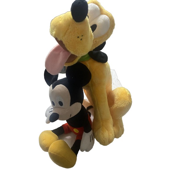 Disney | Toys | Walt Disney Worlds Mickey Mouse And Pluto Plush If ...